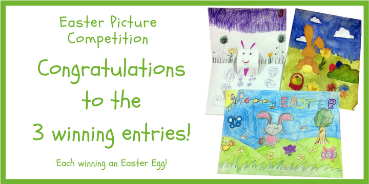 The 3 lucky winners of our Easter picture competition